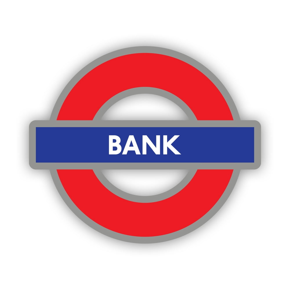 Bank Tube Sign Roundel Sticker Decal - Self Adhesive Vinyl ...