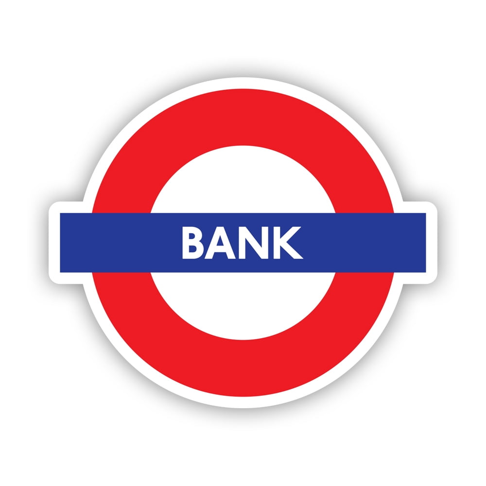 Bank Tube Sign Roundel Sticker Decal - Self Adhesive Vinyl ...