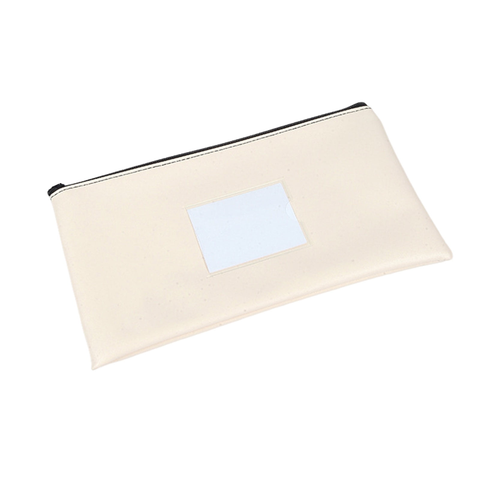 Bank Wallet Zipper Bag Zipper Closure Faux Leather Pockets Cash Cards ...