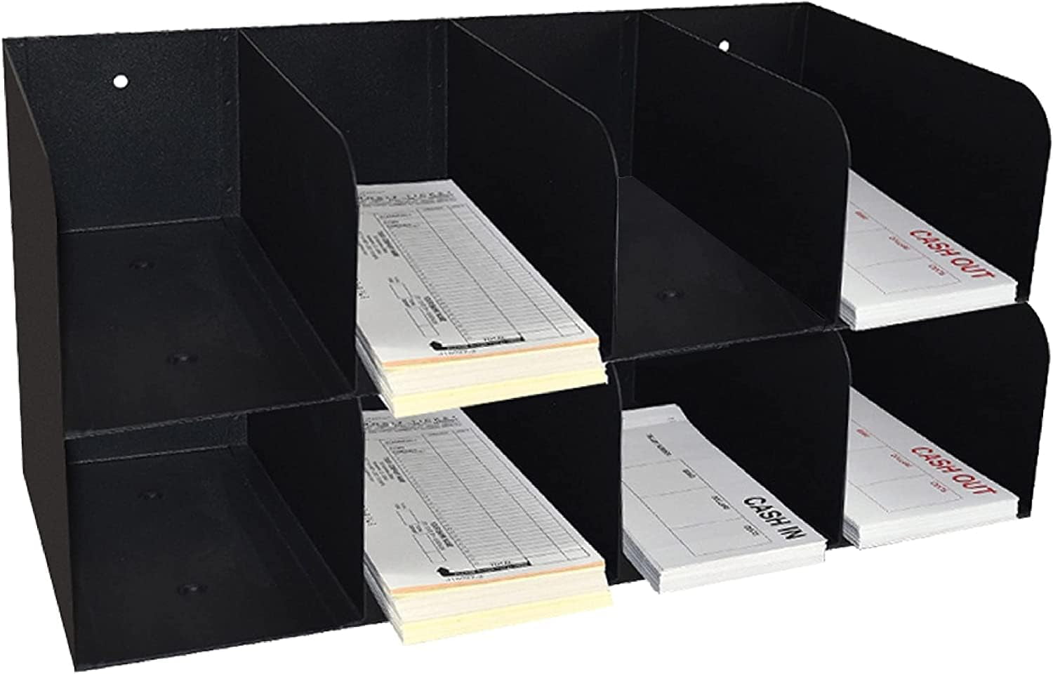 BankSupplies Steel Document Organizer | 4-Pockets | Black | Powder ...