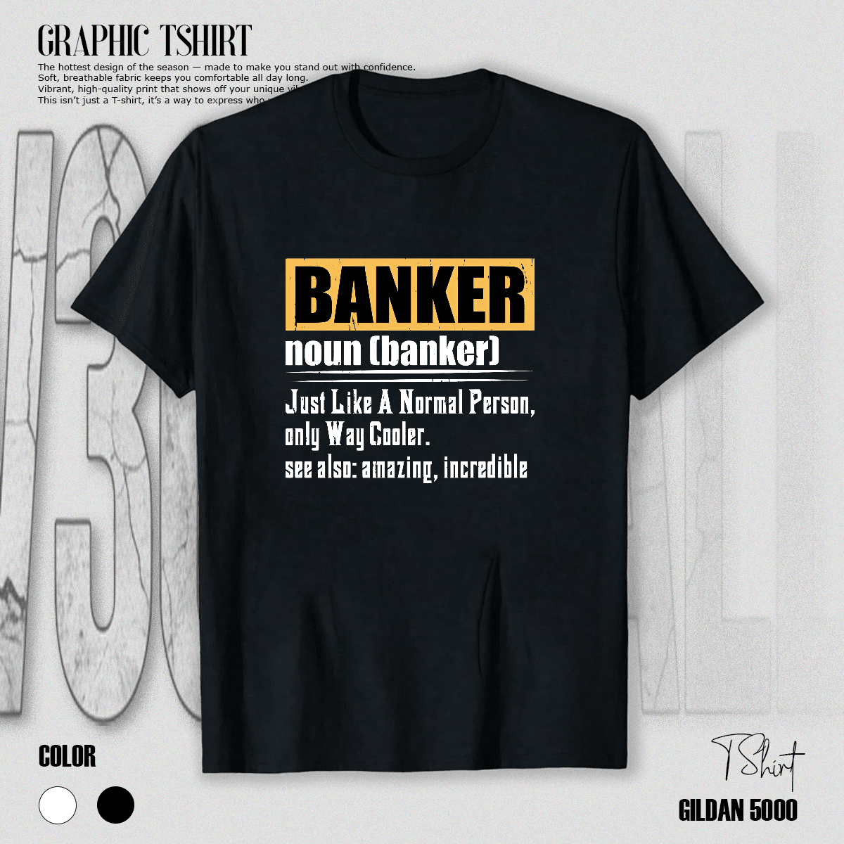 Banker Definition Funny Finance Career Professional Gift Unisex T-Shirt ...