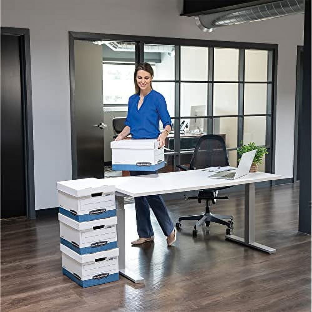 Bankers Box 12 Pack STOR/FILE Medium-Duty File Storage Boxes, FastFold ...