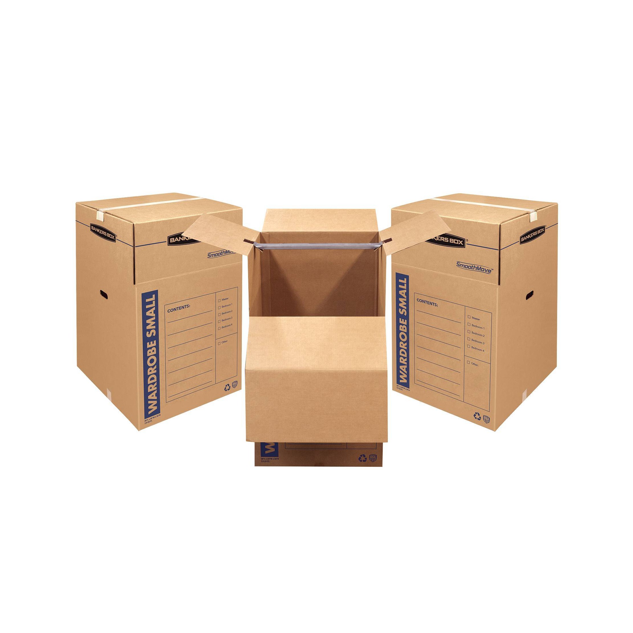 UBMOVE Wardrobe Boxes - 12 Pack with Metal Hanging Bars - Closet Hanger ...