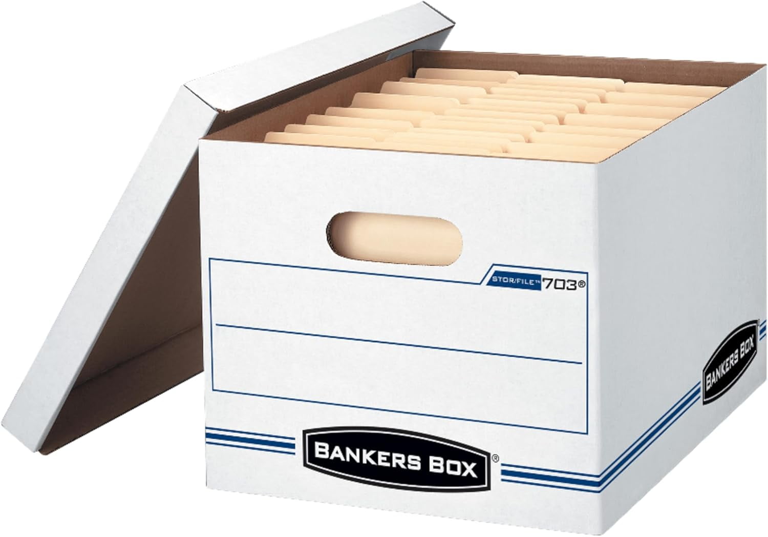 Bankers Box 4 Pack STOR/FILE Basic Duty File Storage Boxes, Standard ...