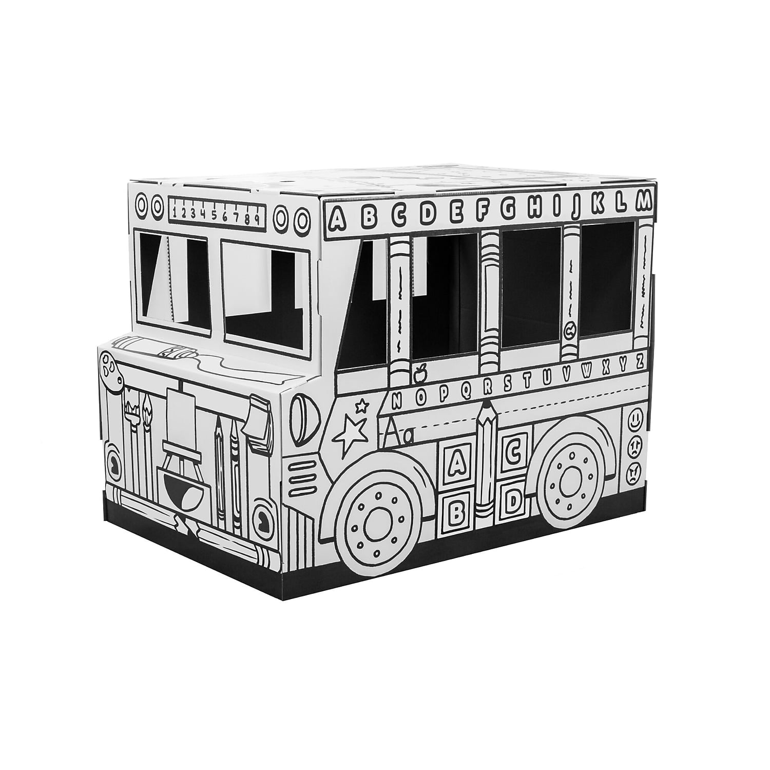 Bankers Box At Play School Bus Playhouse Kit (100016912) - Walmart.com