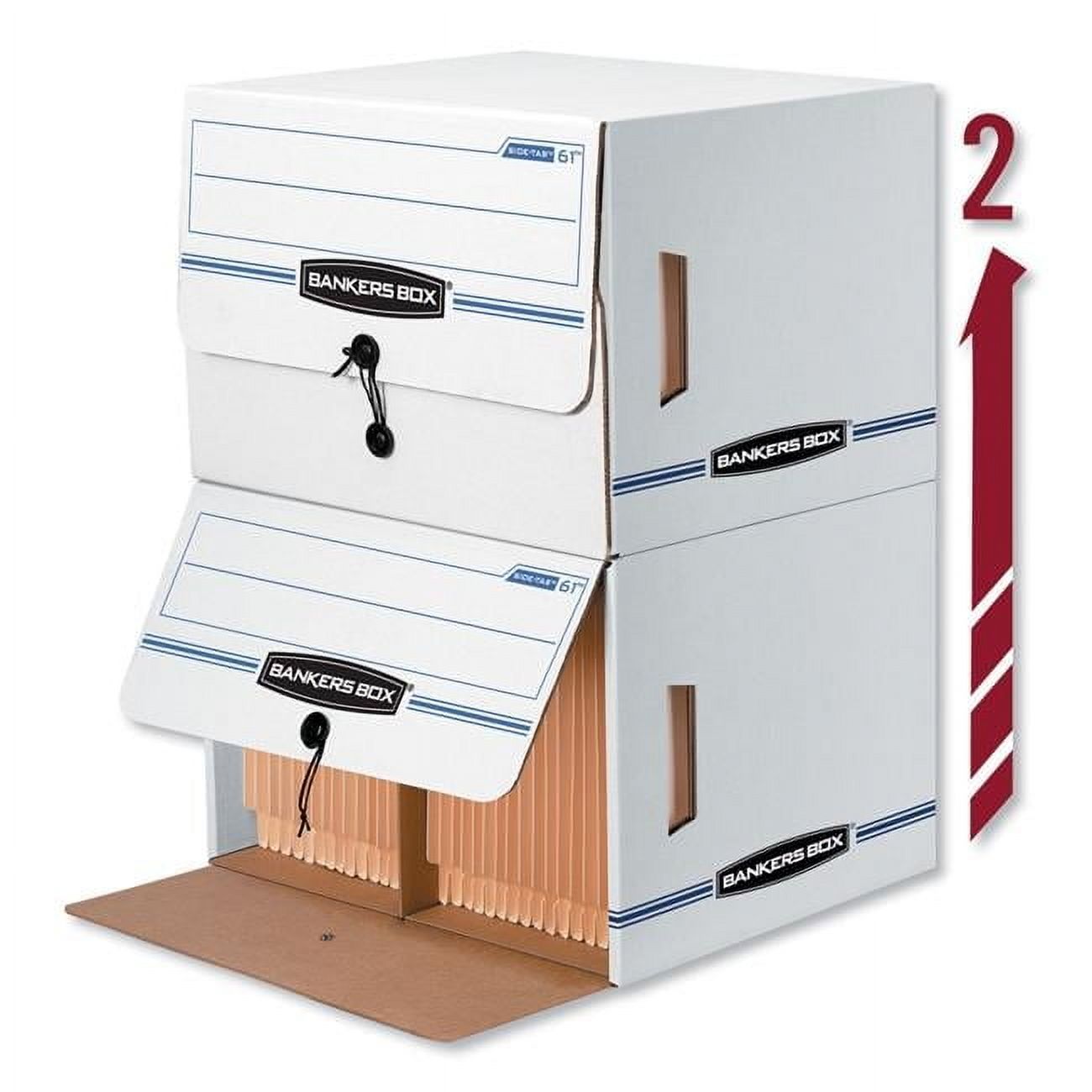 Bankers Box FEL00061 Drop Front Side Table Box Storage - Pack of 12 ...