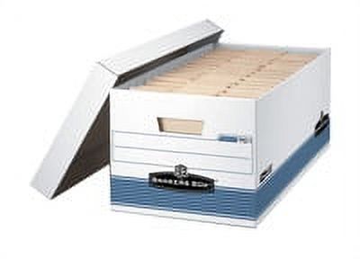 Bankers Box Legal Size File Storage Box with Lid, 15x10x24 in, Holds ...