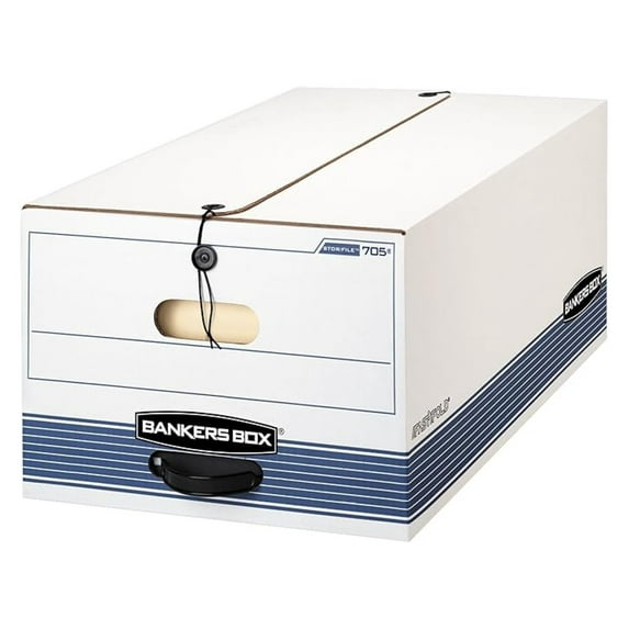 Bankers Box STOR/FILE Medium-Duty Storage Boxes, FastFold, String and ...
