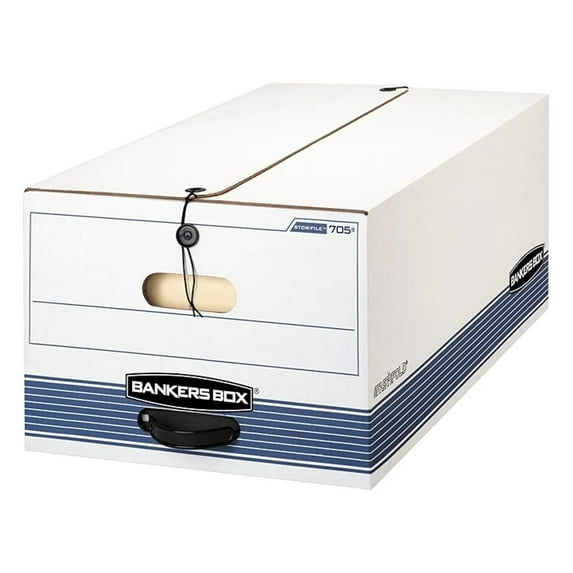 Bankers Box STOR/FILE Medium-Duty Storage Boxes, FastFold, String and ...