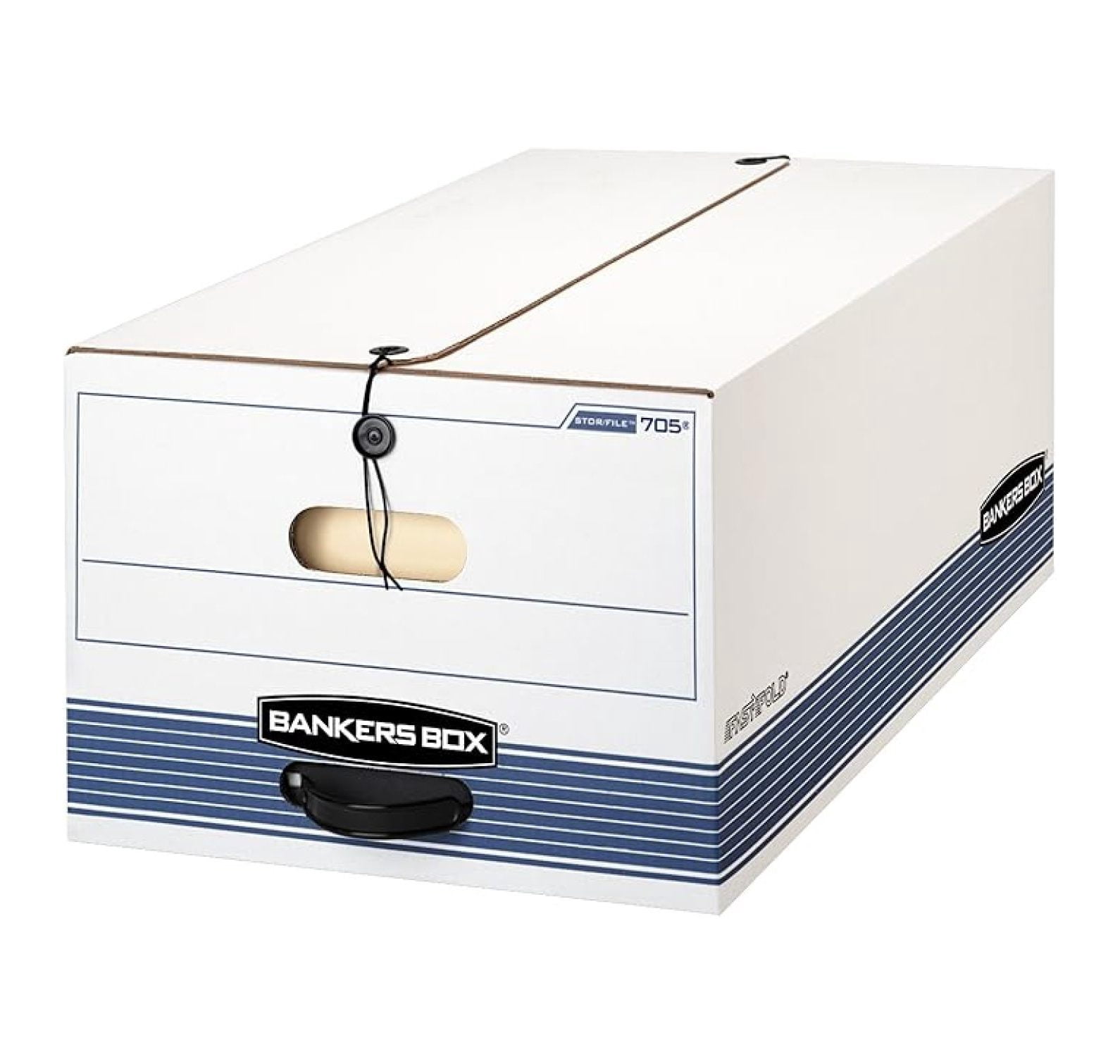 Bankers Box STOR/FILE Medium-Duty Storage Boxes, FastFold, String and ...