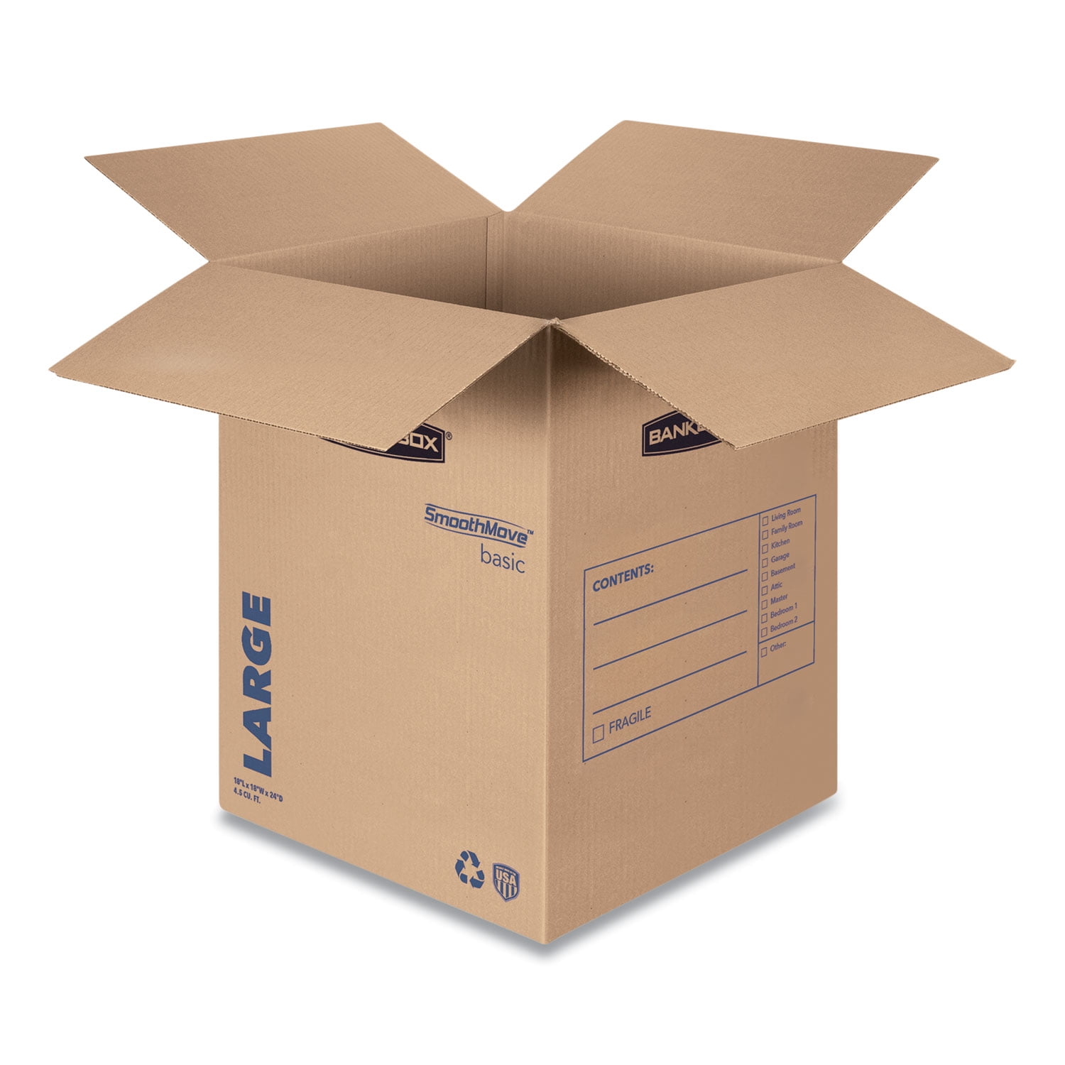Bankers Box SmoothMove Basic Moving Boxes, Regular Slotted Container ...