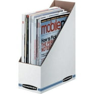 Extra-Wide Cardboard Magazine File, 4.25 x 11.38 x 12.88, Assorted, 6 ...