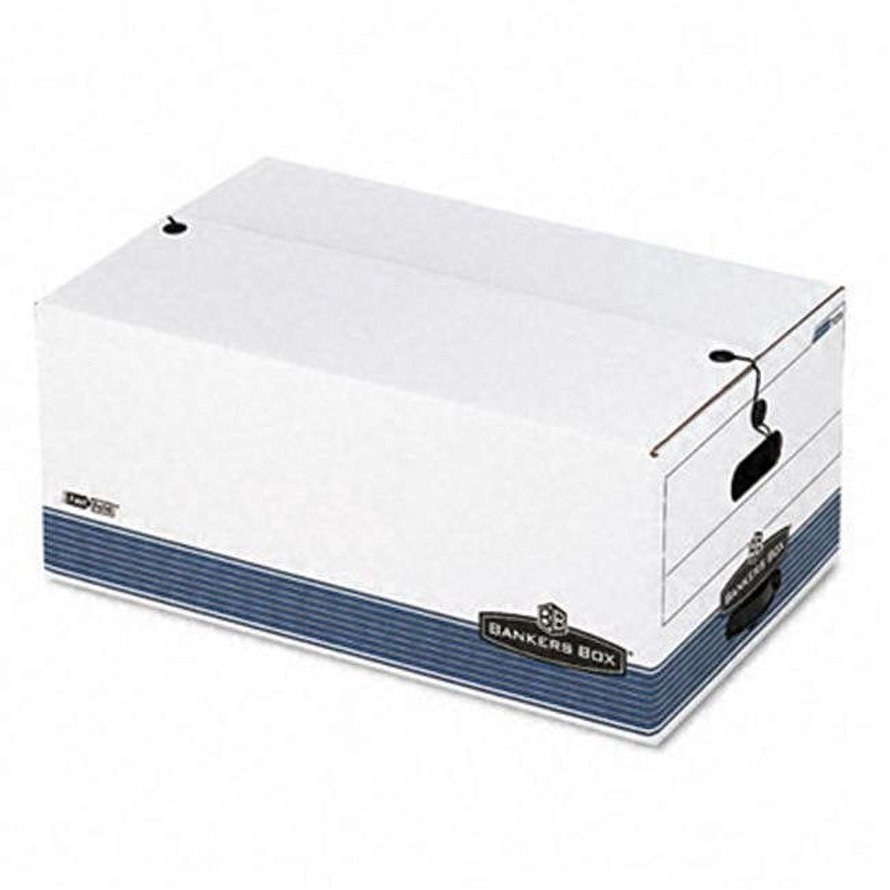 Bankers Box Stor/File Storage Box - White/Blue - Legal - Walmart.com