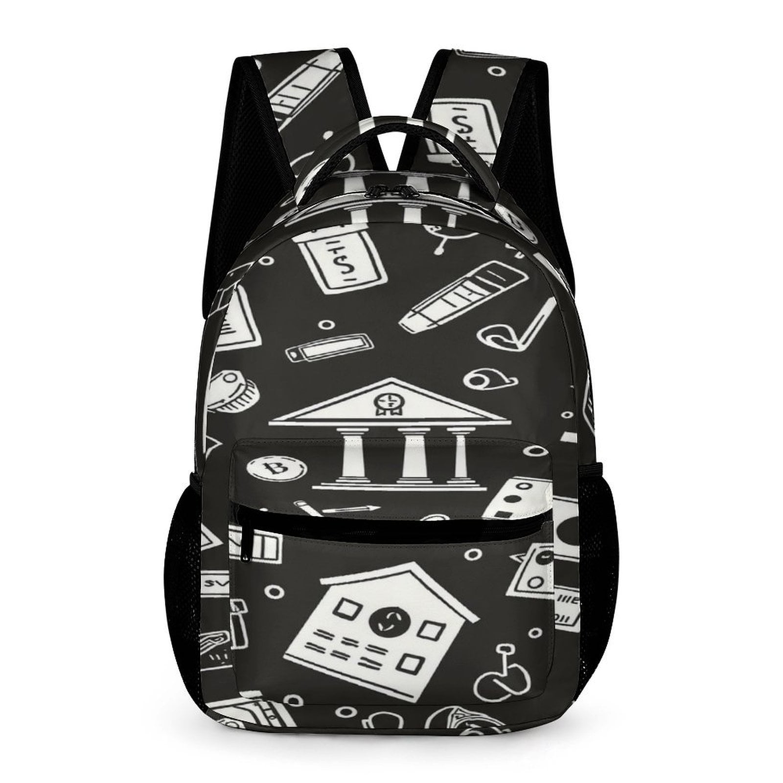 Banking Money Icons Backpack Lightweight Laptop Backpacks College ...
