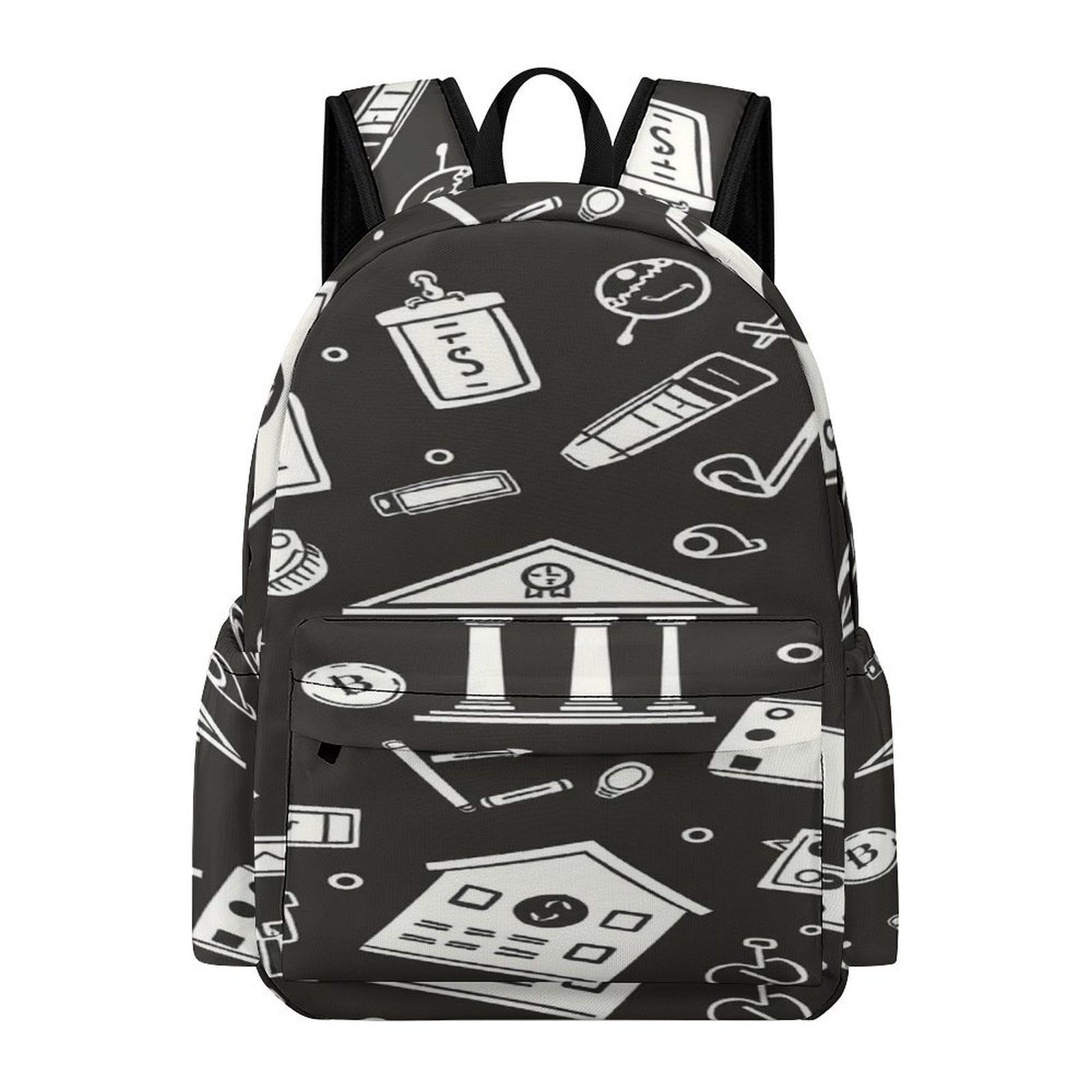 Banking Money Icons Backpacks Teenager Bookbag Students School Bags ...