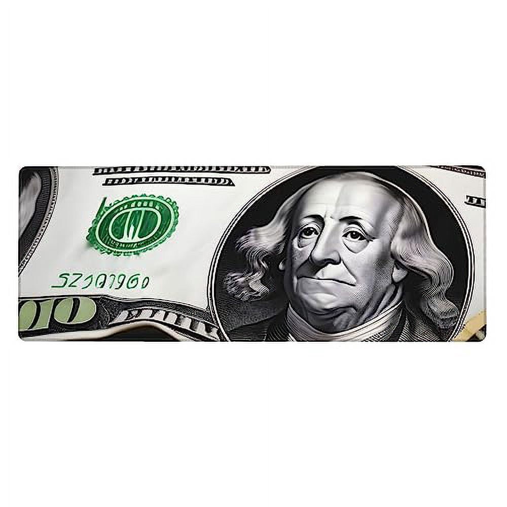 Banknote Patterns Extra Large Rubber Keyboard and Mouse Pad (12x31.5in ...