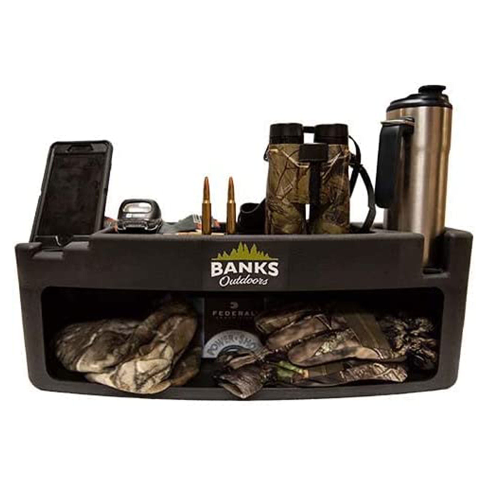 Banks Outdoors Blind Storage Wall Shelf w/ Rubber Lined Shelves and ...