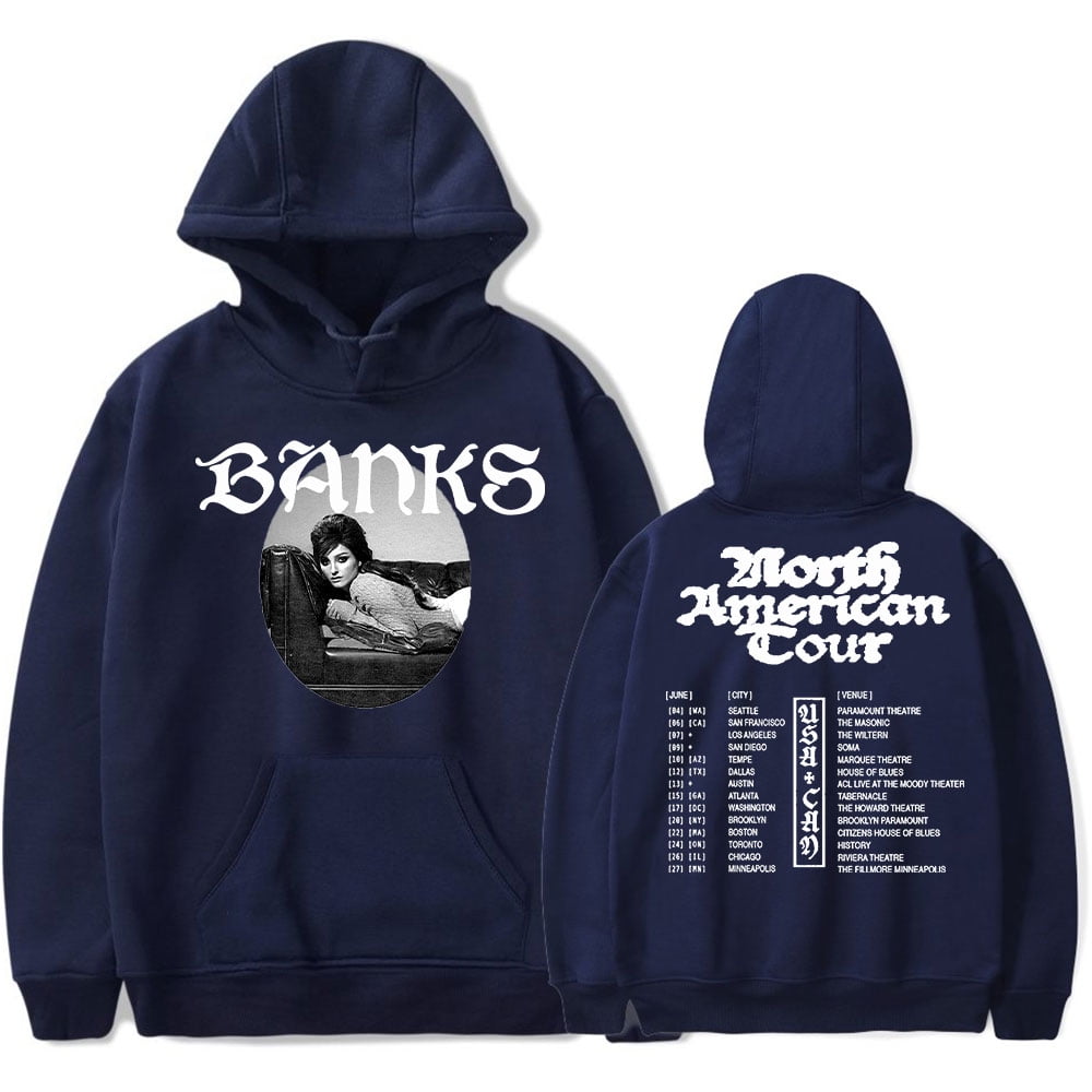 Banks Tour 2025 Hoodies Long Sleeve Streetwear Cosplay Women Men Hooded ...
