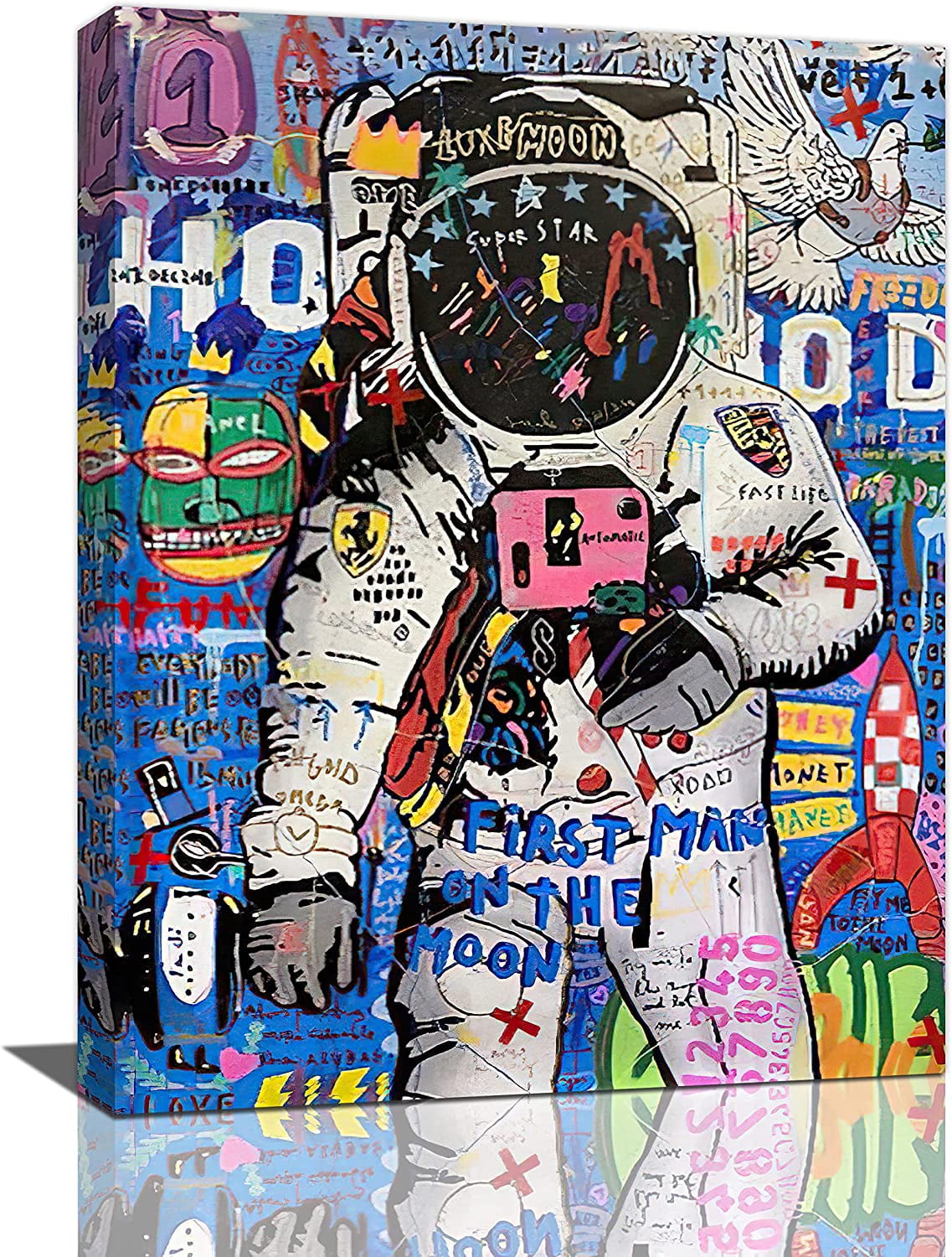 Astronaut Wall Art Pop Culture Graffiti Street Art Painting Pictures ...