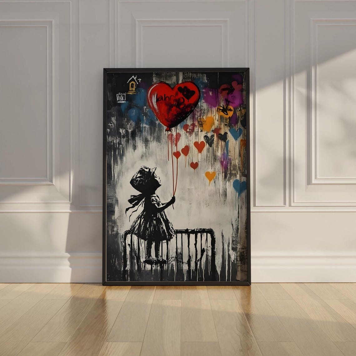 Banksy Balloon, Balloon, Banksy Art, Wall Art Design, Ready To Hang ...