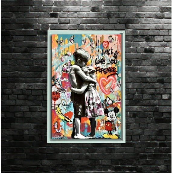 Banksy,Banksy I Will Love You Forever,Canvasbanksy Mural,Banksy ...