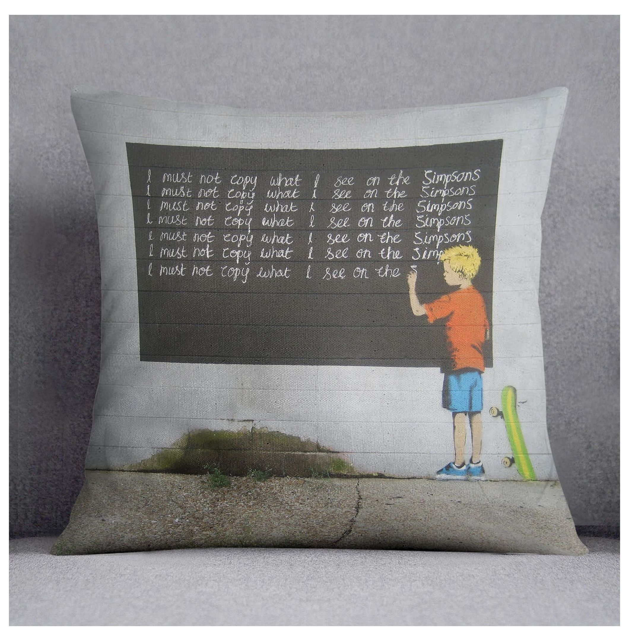 Banksy Bart Simpson Cushion