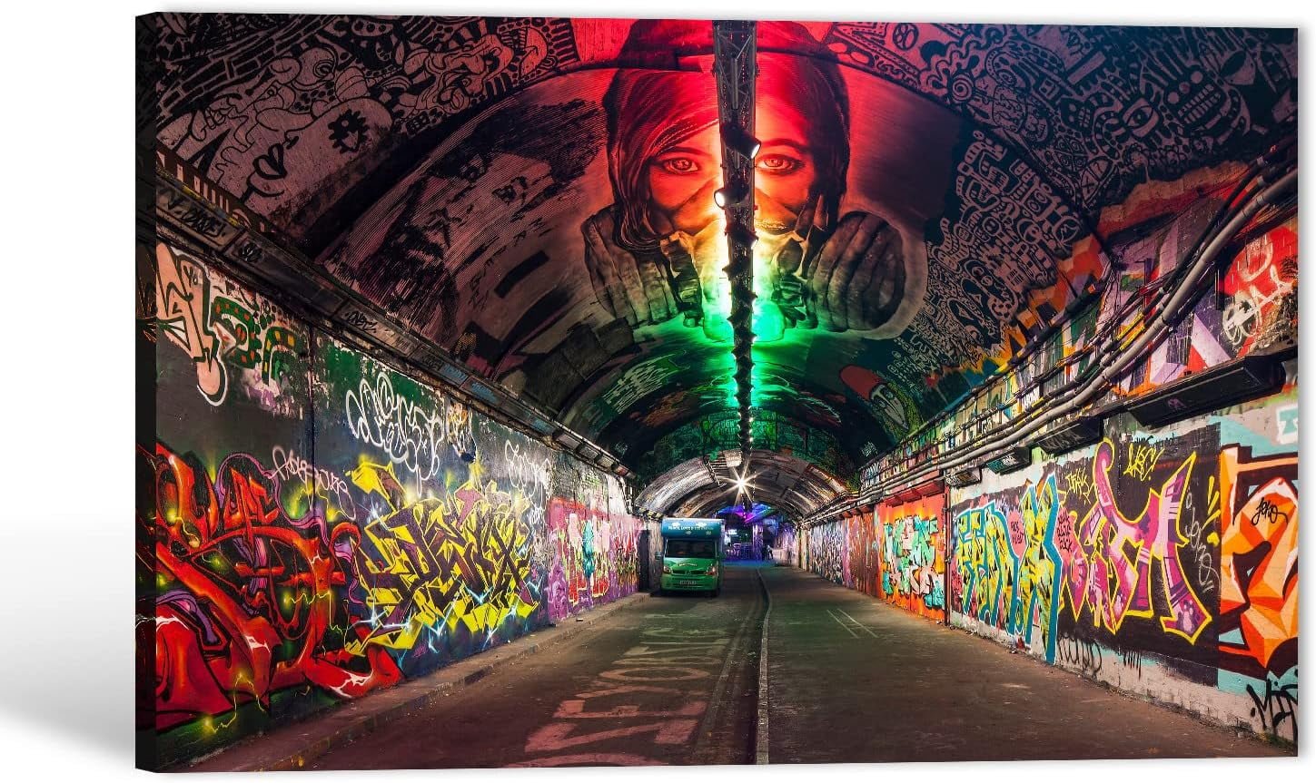 Banksy Canvas Modern Street Colorful Graffiti Wall Art, Cool Graffiti ...