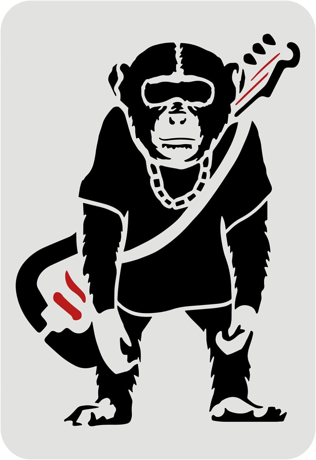 Banksy Chimpanzees Stencil for Painting 29.7x21cm Reusable Orangutan ...