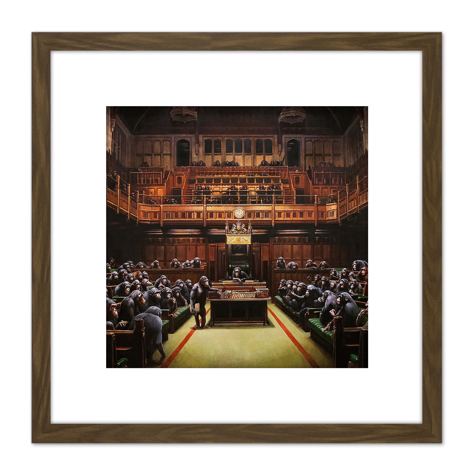 Banksy Devolved Parliament Graffiti Brexit Painting 8X8 Inch Square ...