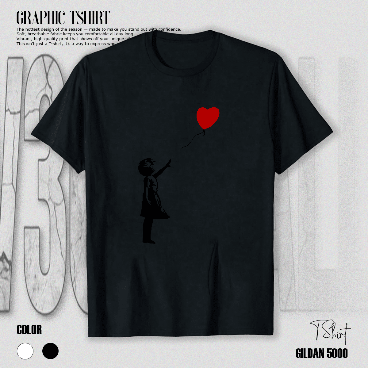 Banksy Girl With Heart Balloon Funny Meme Graphic Design Gift Unisex T ...