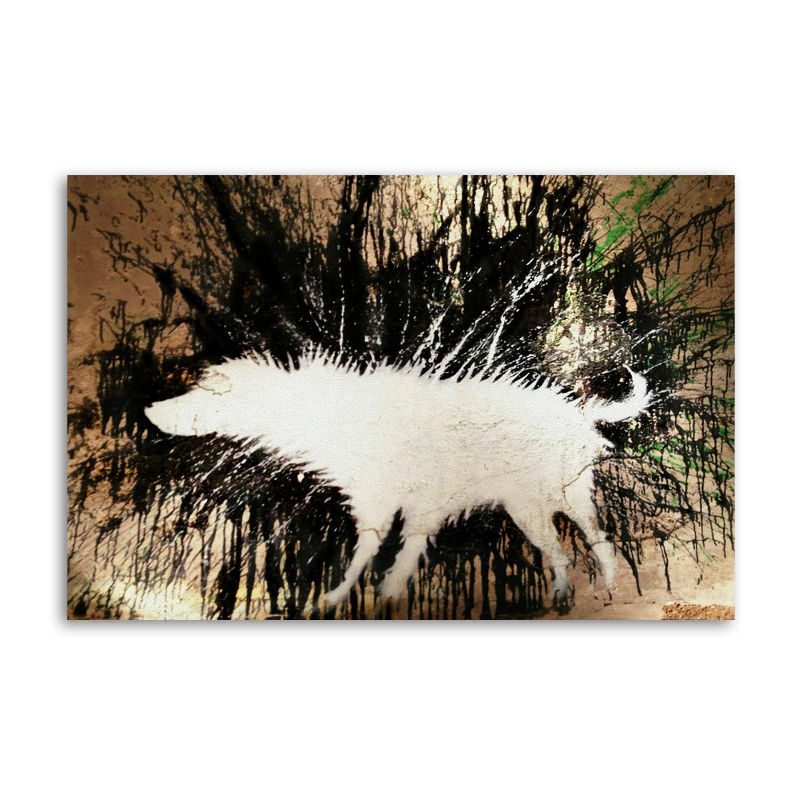 Banksy Graffiti Art Wet Dog Print Photo Art Painting Canvas Poster Home ...