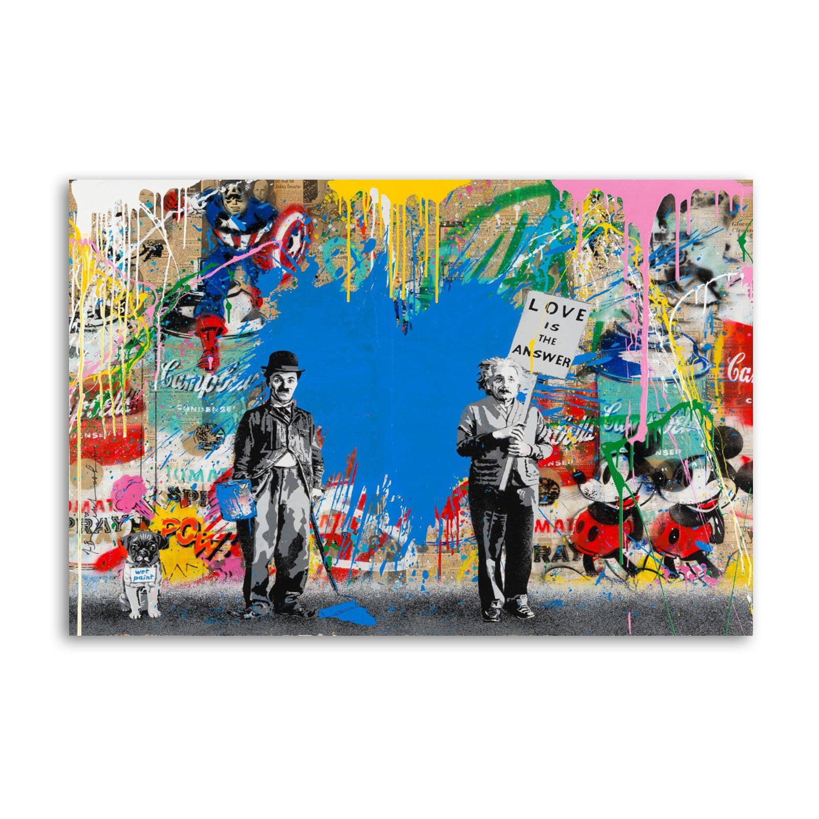 Banksy Graffiti Charlie Chaplin Artworks Picture Print Poster Wall Art ...