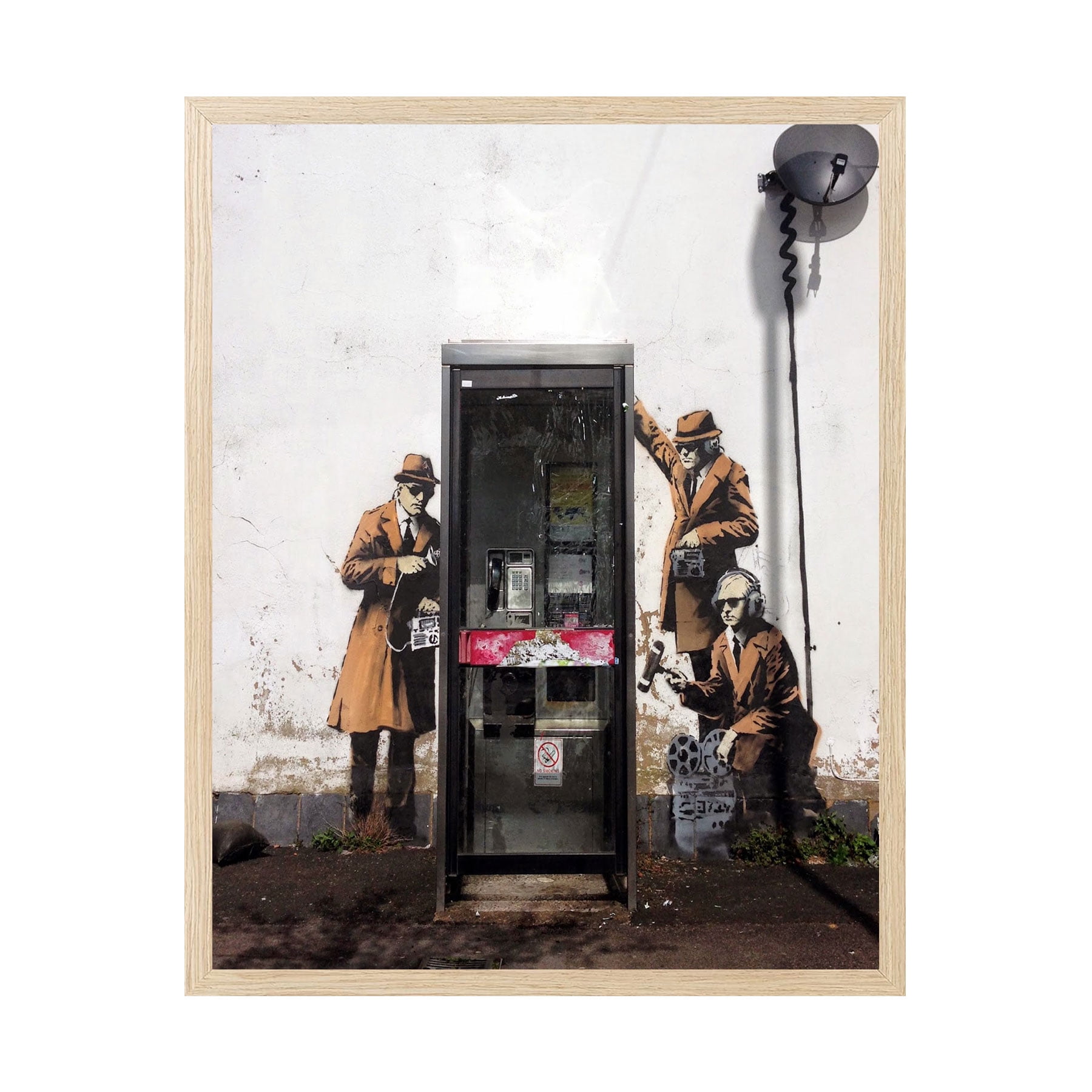 Banksy Graffiti Wall Art Spy Booth Pop Art Wall Decorart Work For Walls ...