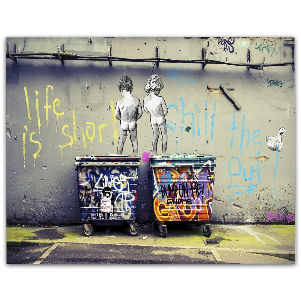 Banksy Life is Short 11x14 Unframed Print - Graffiti-Style Street Art ...