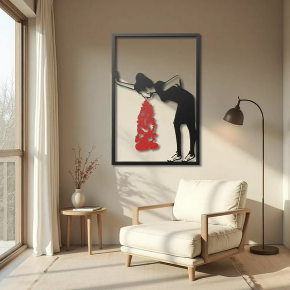 Banksy Lovesick Metal Wall Art - Walmart.com