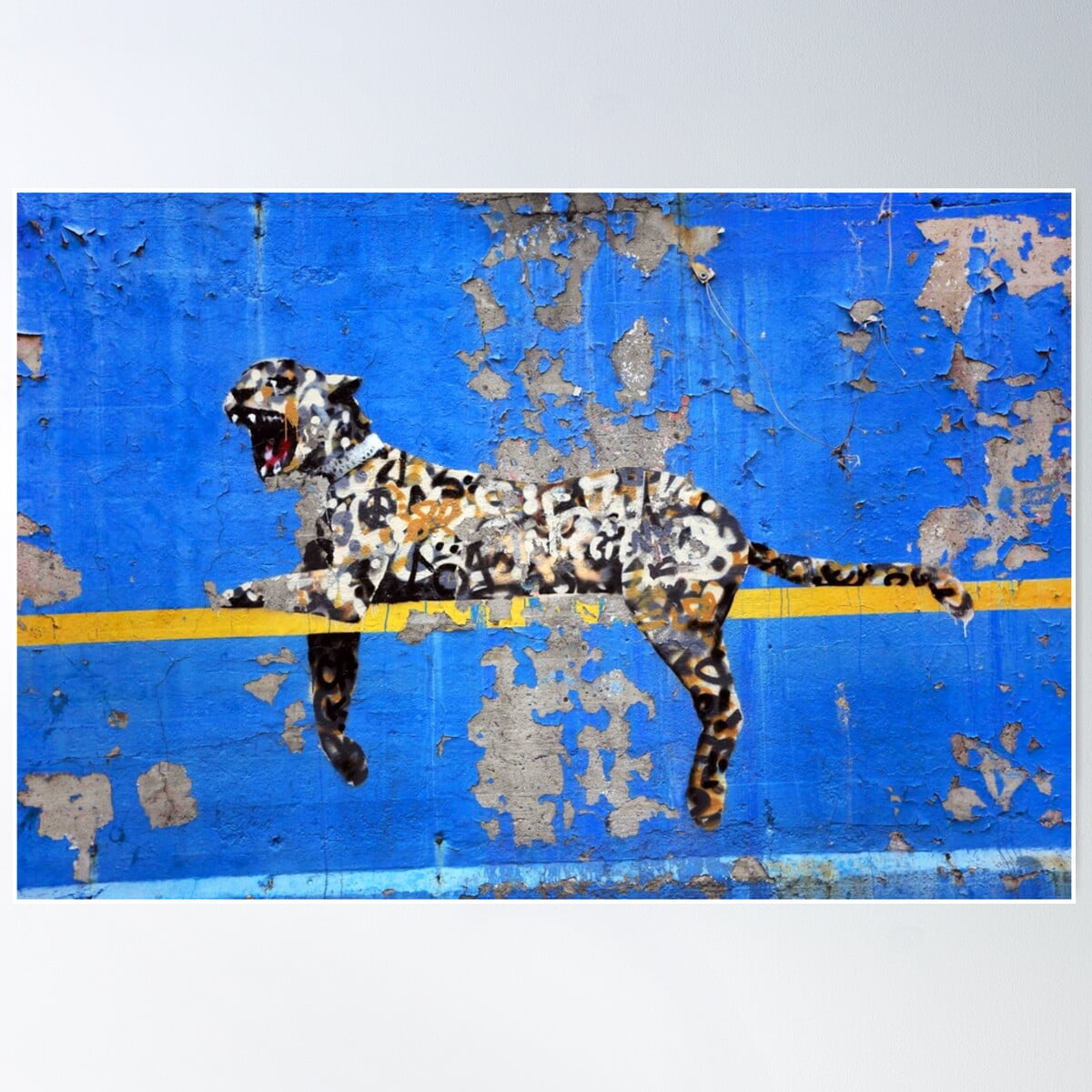 Banksy Mural Graffiti Leopard Bronx Zoo Wall Poster Wall Art, Modern ...