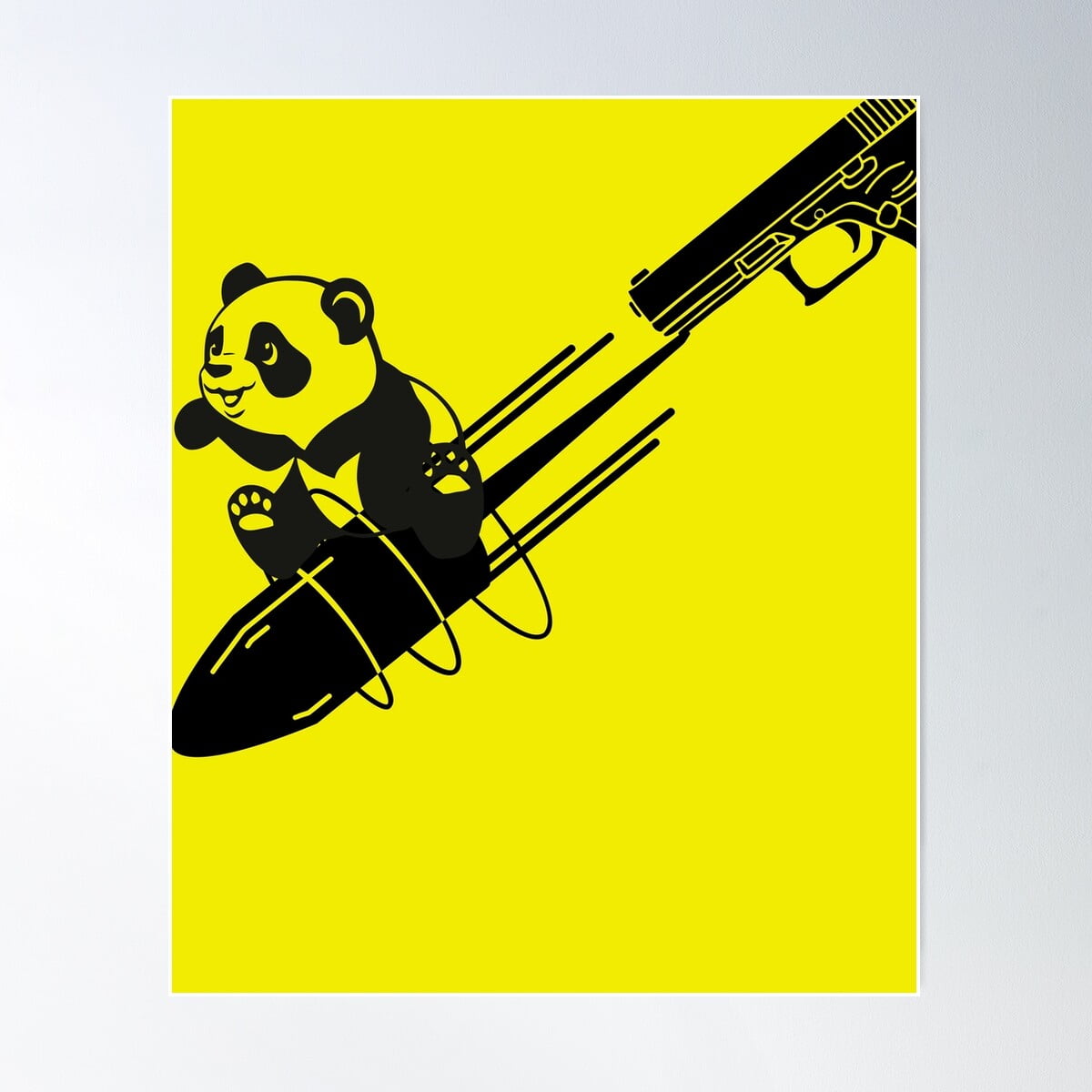 Banksy Panda With Guns Poster Wall Art, Modern Wall Decor For Living ...