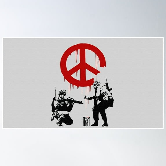 Banksy, Peace Poster Wall Art, Modern Wall Decor, 8x12 UNFRAMED ...