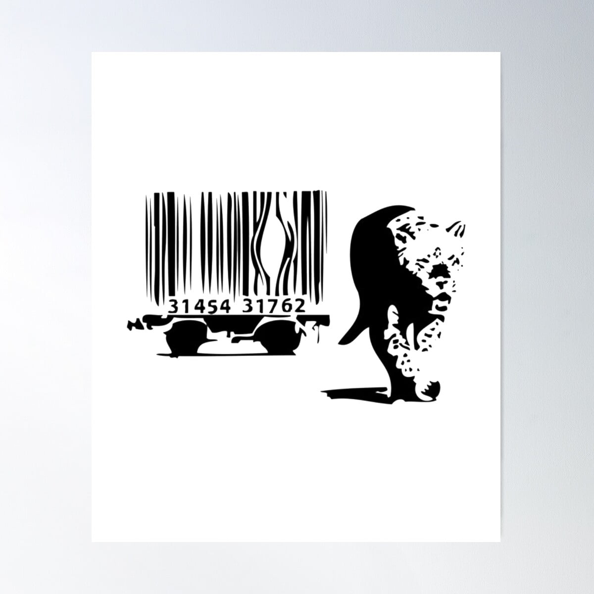 Banksy Print Tiger Barcode Poster, 12x18 UNFRAMED - Walmart.com