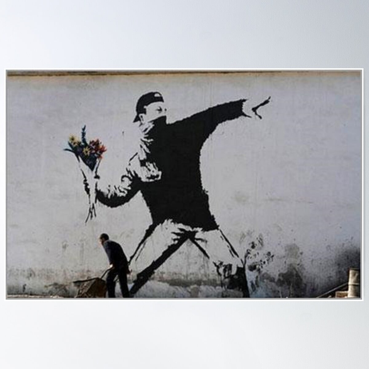 Banksy Rage, Flower Thrower – Jerusalem Poster Wall Art, Modern Wall ...