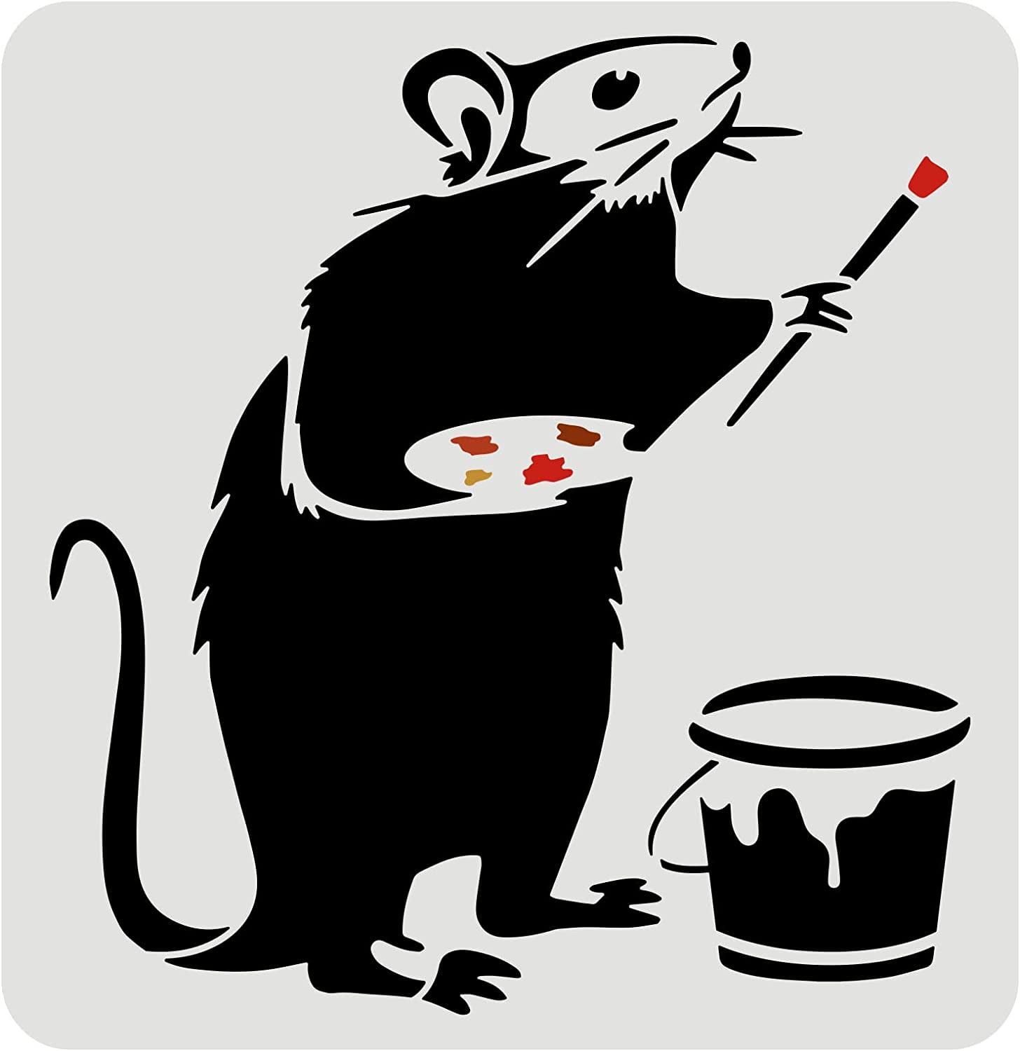 Banksy Rat Stencil 11.8x11.8inch Plastic Graffiti Banksy Painting Mouse ...