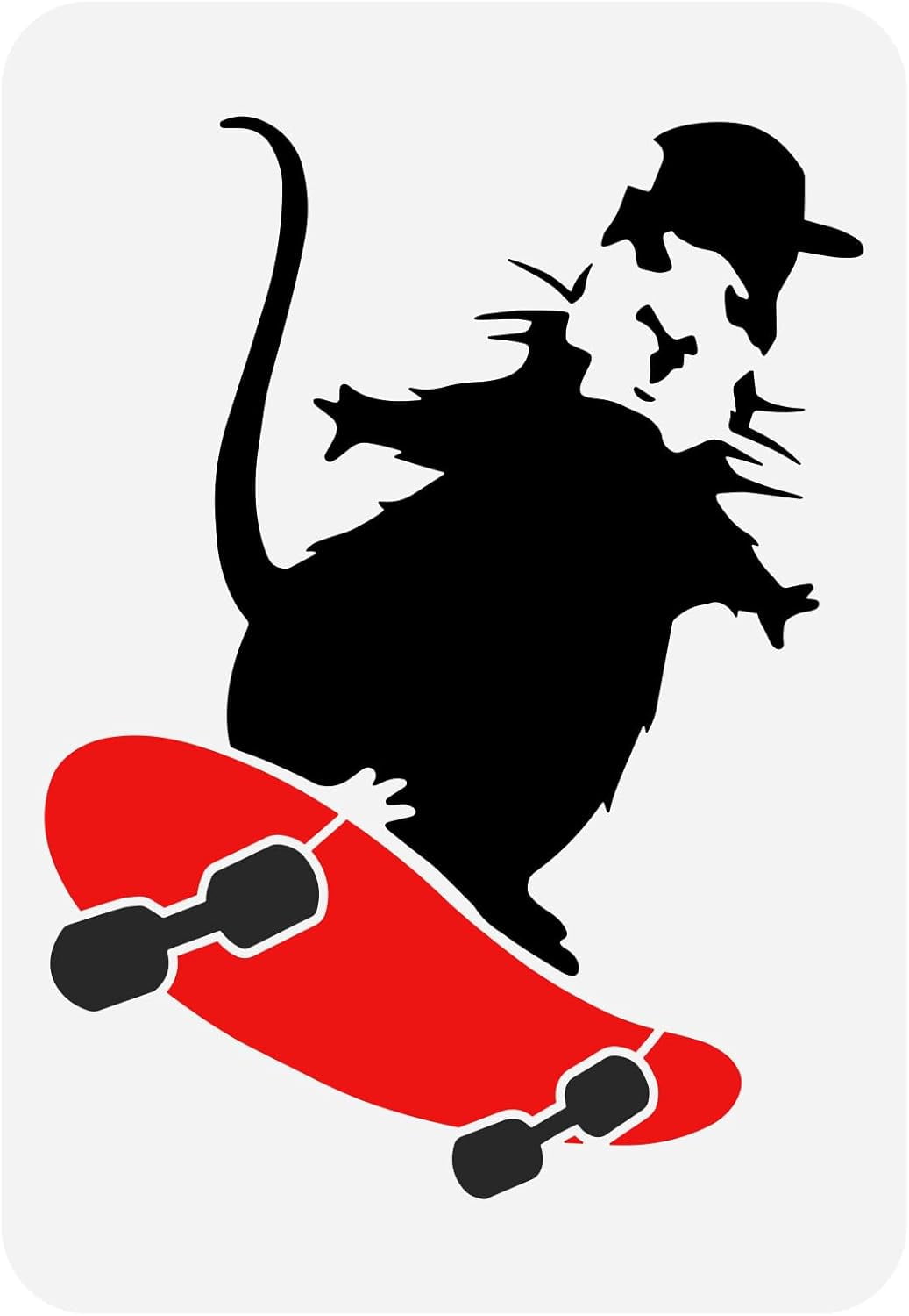 Banksy Skateboard Rat Stencil 8.3x11.7inch Reusable Banksy Theme ...