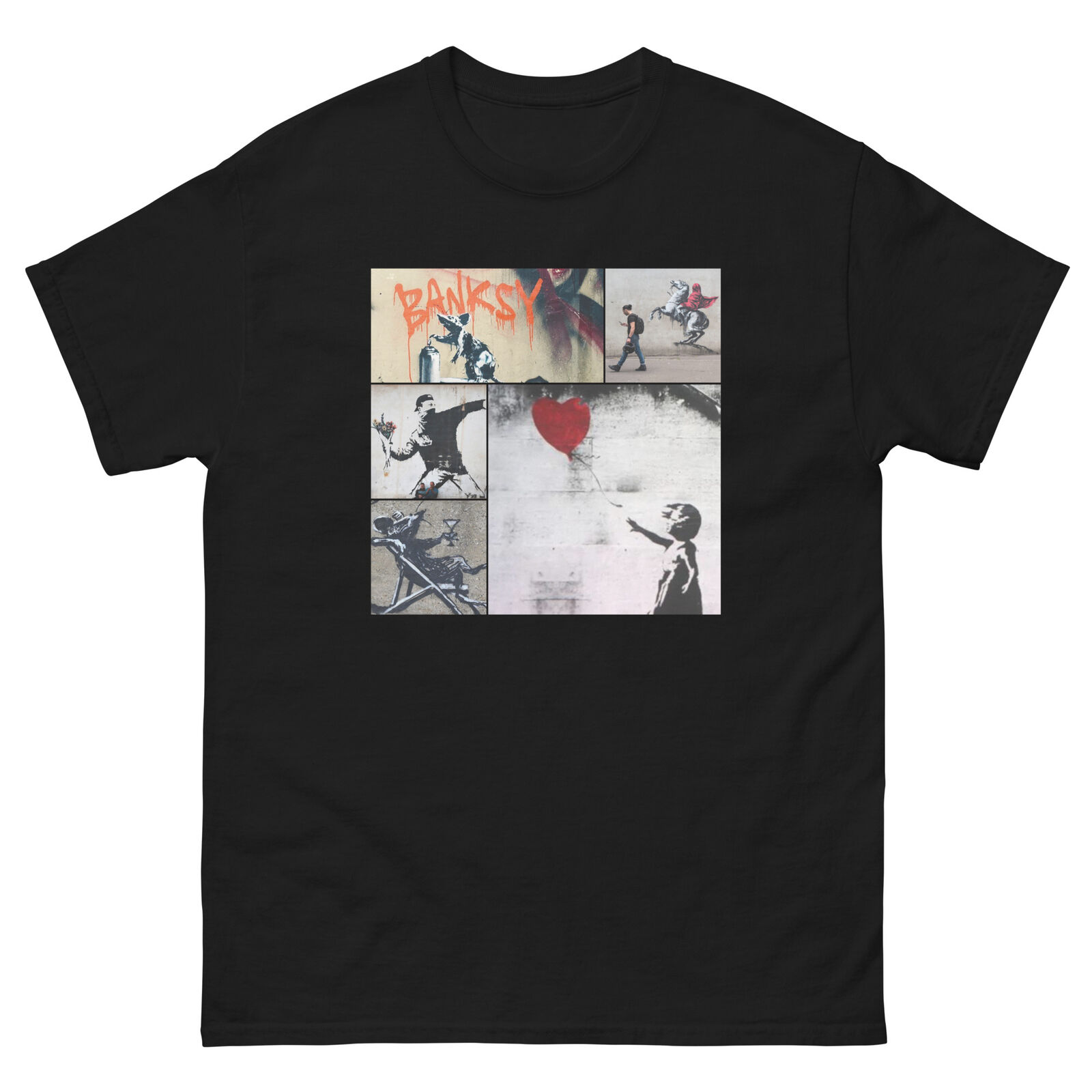 Banksy Street Art Collage - Graffiti - Urban Streetart - Classic Tee - Walmart.com