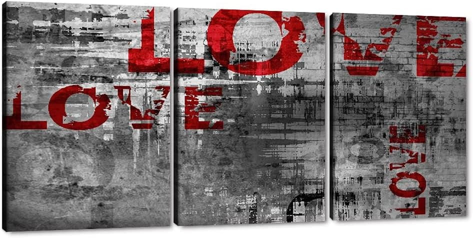 Banksy Street Graffiti Wall Art Love Motivational Words Canvas Picture ...