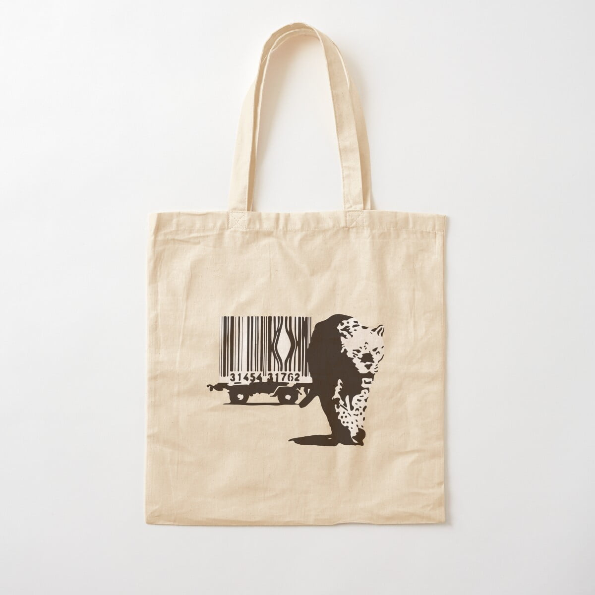 Banksy Tiger Leopard Getting Out Of A Barcodes Cage Jail Graffiti Black ...