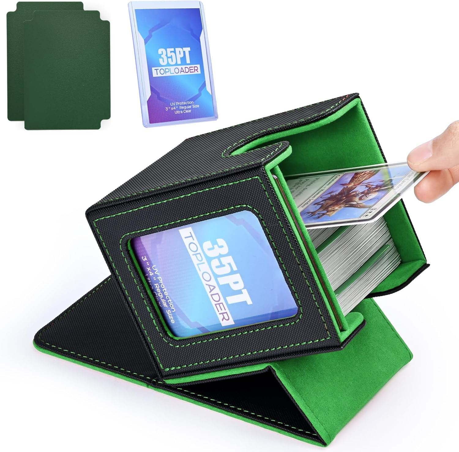 Banloga PU Leather Deck Box, Holds 100+ Double-Sleeved Cards, MTG ...