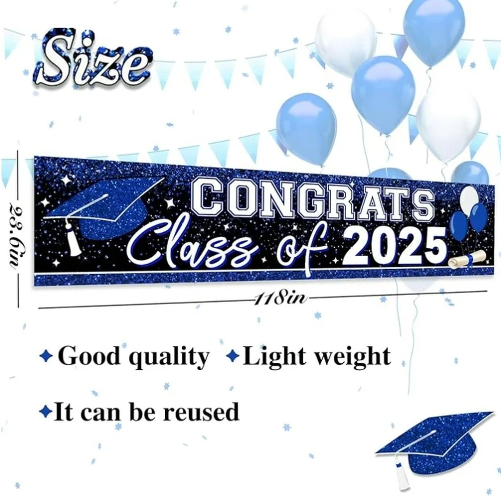 Banner*1 Clearance! Exclusive Blue Banner for Graduation Season ...