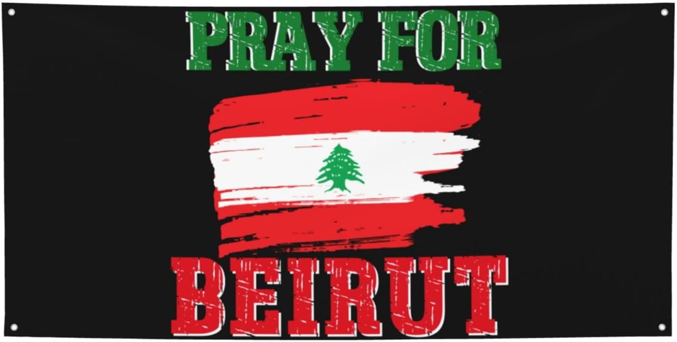 Banner 4x6 Ft Stand With Beirut - Double Flag - Walmart.com
