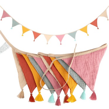 Pennant Banners String Flag Triangles Party Decor Multi Color Nylon 50M ...