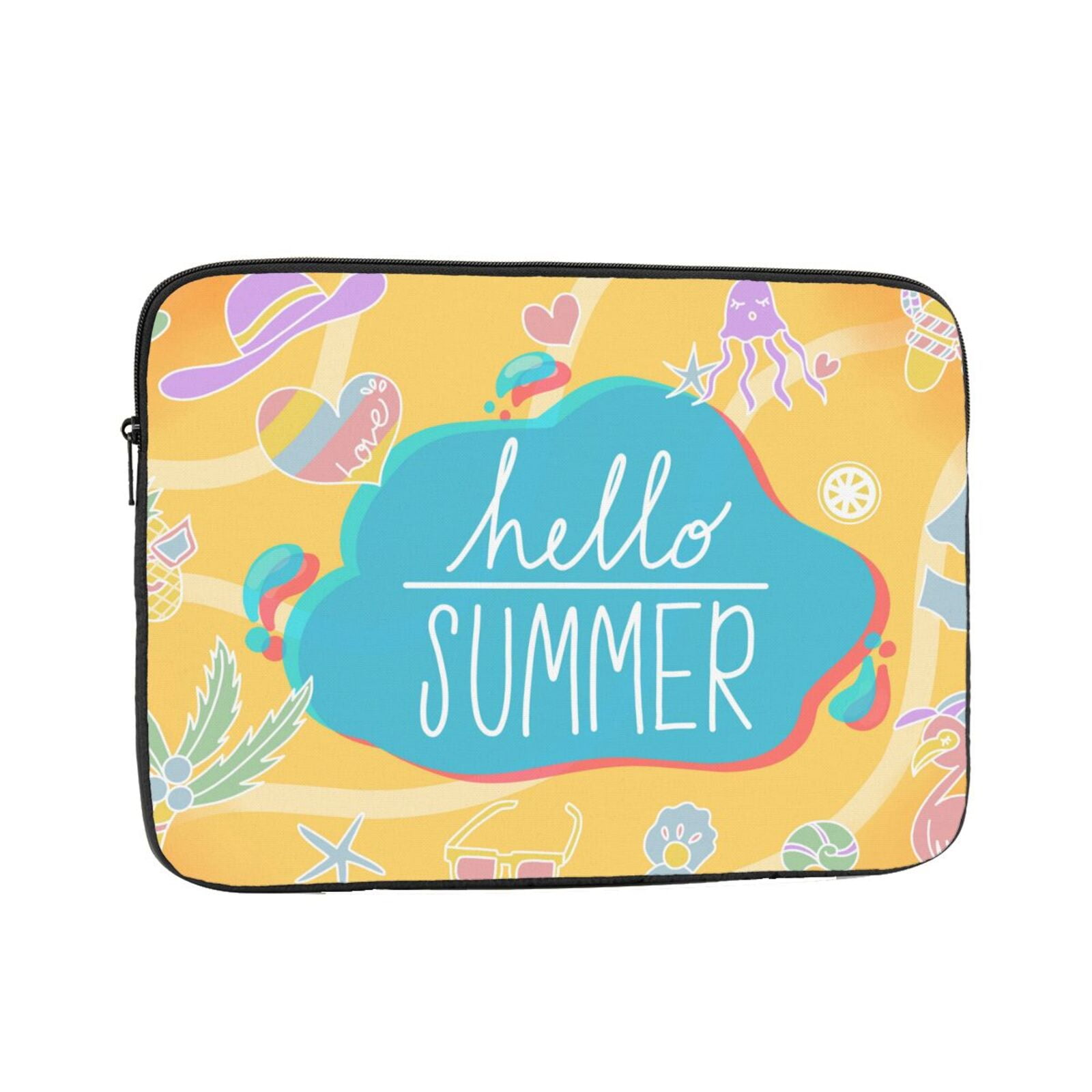 Banner Design Hello Summer 15 inch Portable Laptop Sleeve Compatible ...